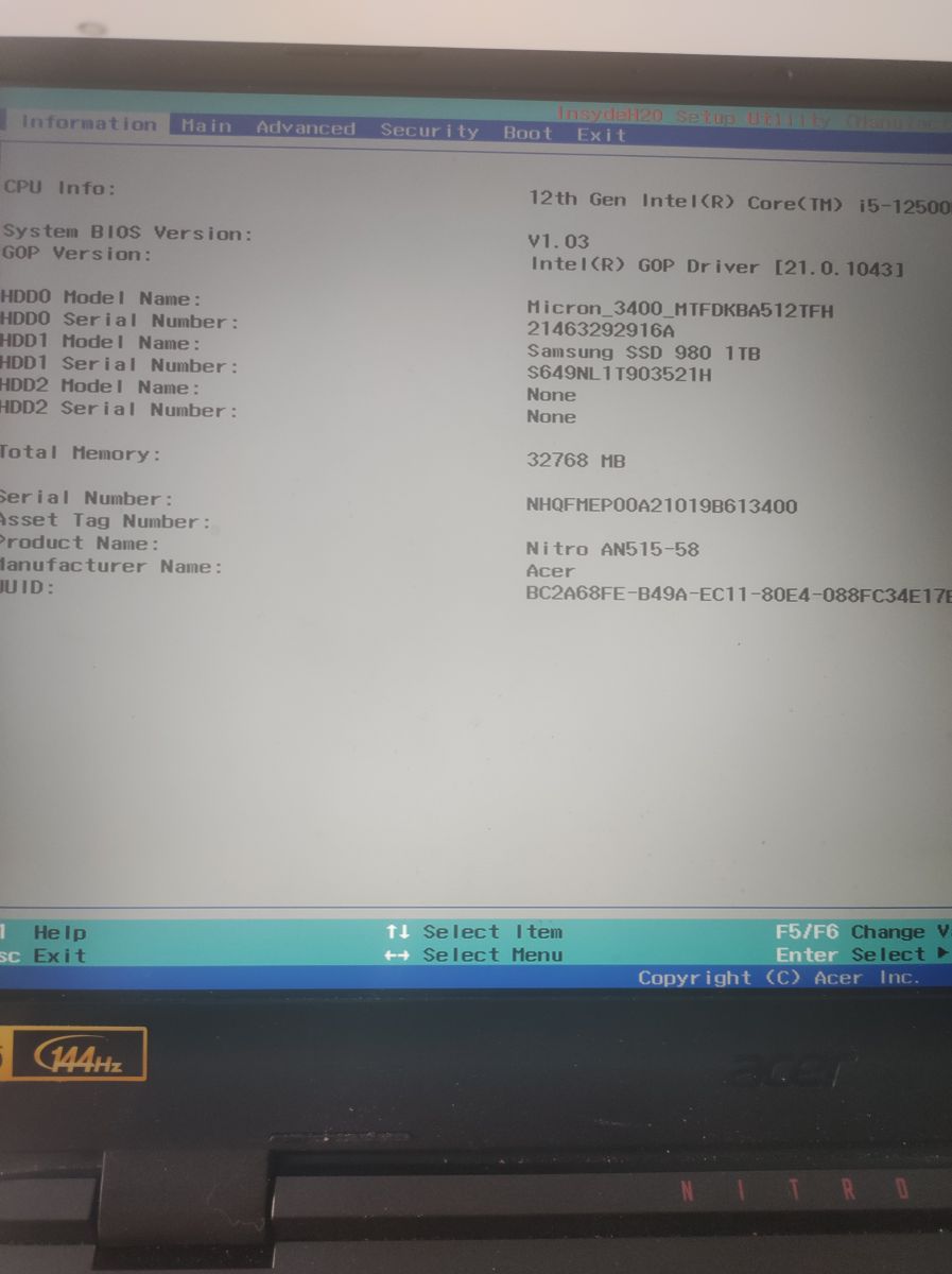 [Rozwiązano] Acer Nitro 5 boot loop - Blue screen, restarty i ...