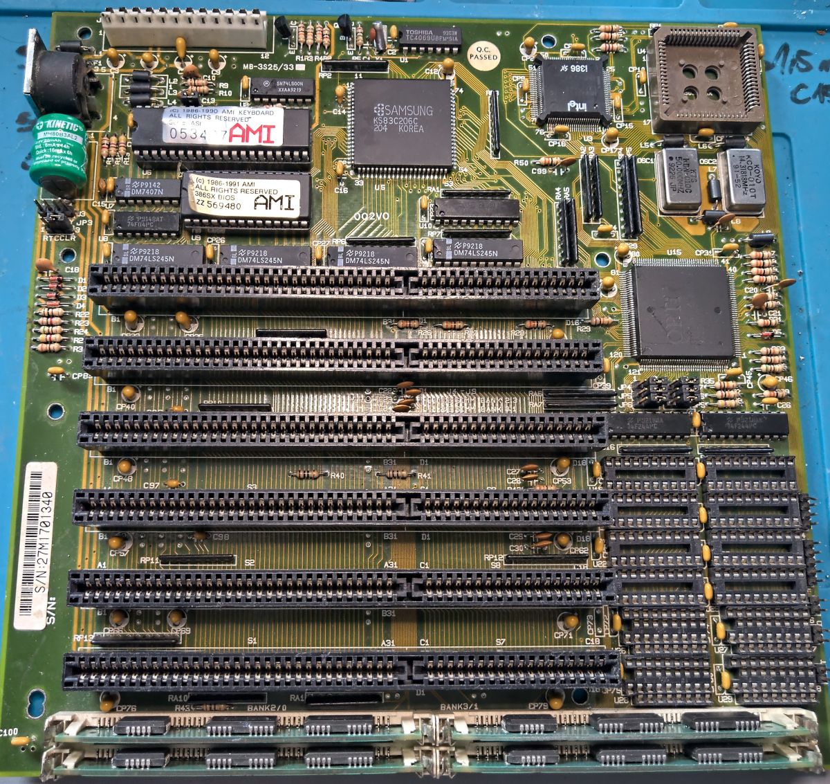 Intel 386SX A10001 rev B kod 13 skwierczący kwarc X1