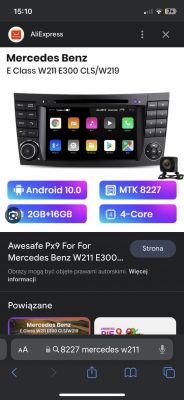 Przywracanie ustawień fabrycznych w radiu Android 8227L dla Mercedes W211