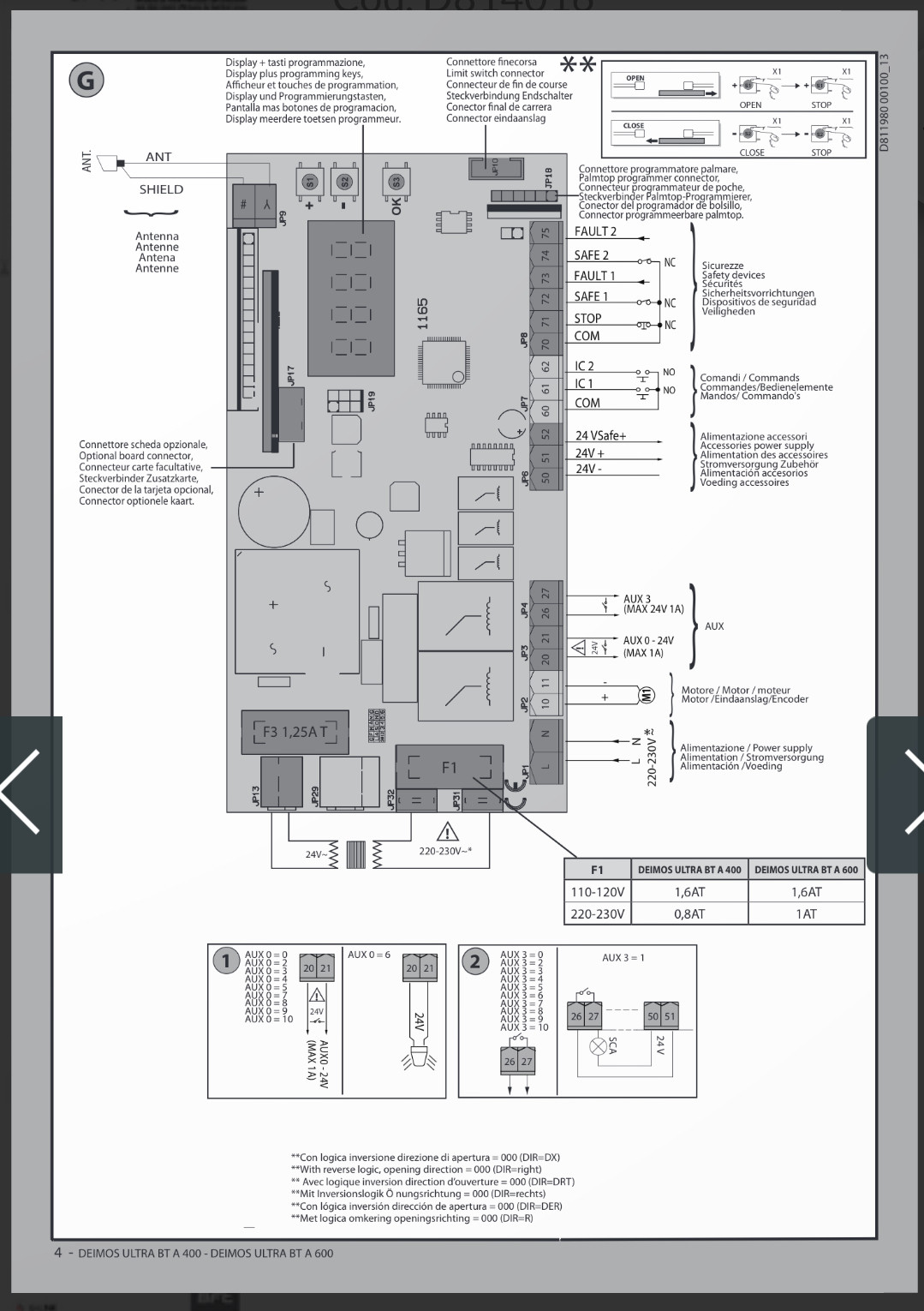 BFT Deimos Ultra BT A600 – pilot Proxima wymaga dwóch kliknięć po ...