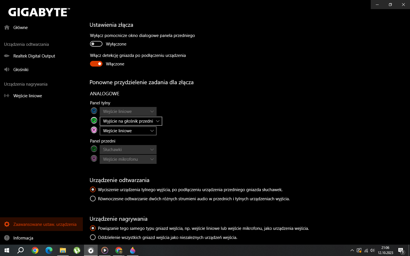 Nierówna głośność głośników Logitech S-220 - ustawienia Realtek Audio ...