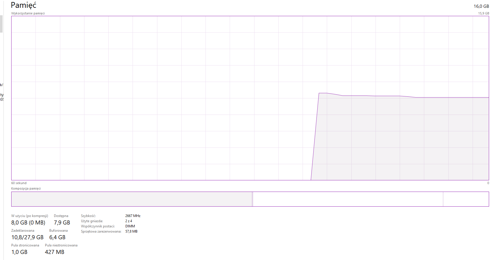 Duże zużycie RAM w spoczynku - HyperX 2x8 2666mhz ddr4, MSI B365M, i5 ...