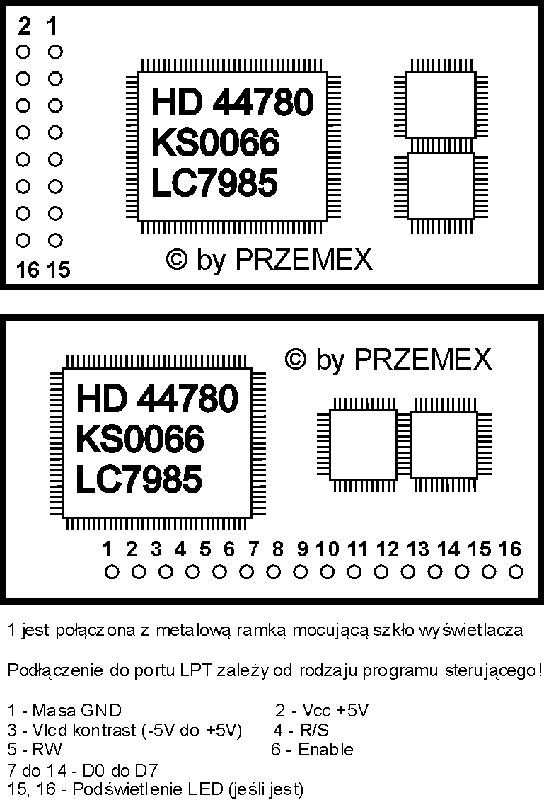 Jak podłączyć LCD 2x24 do portu LPT i sterować LCD Smartie 5.3.2?