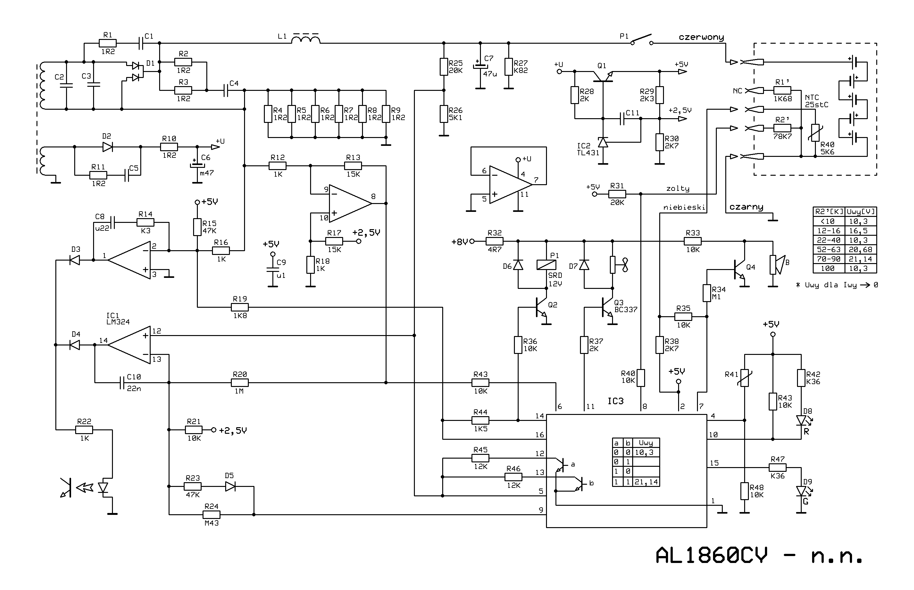 [Rozwiązano] Ładowarka Bosch AL1860CV. Wartość diody oznaczonej jako VS ...