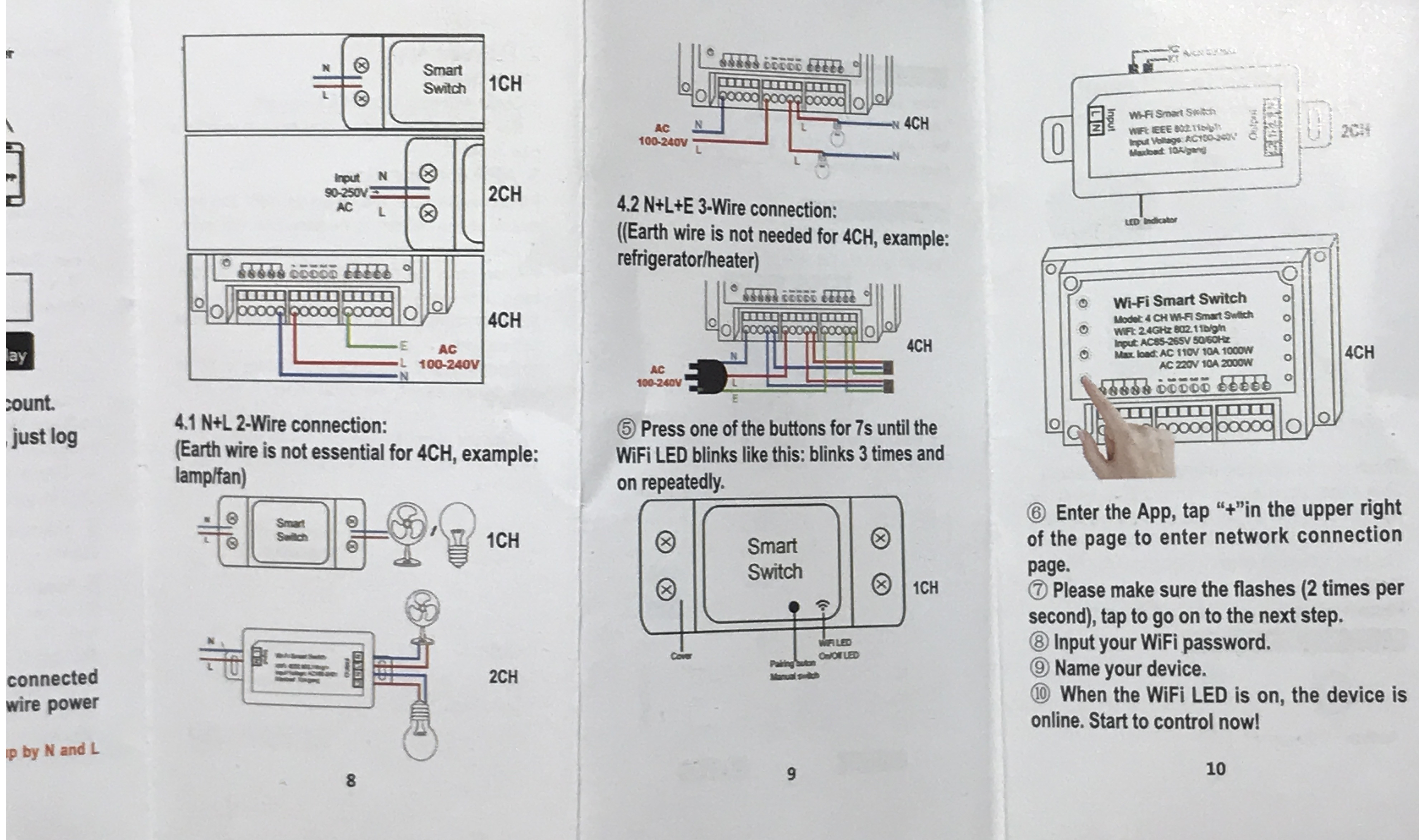 Four-channel relay controller Tuya WiFi SmartLife 4CH 10A [schematic]