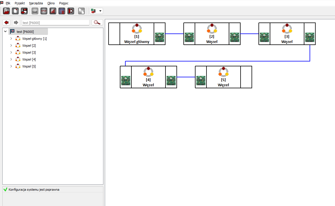 POLON 6000 komunikacja miedzy węzłami wyniesionymi.