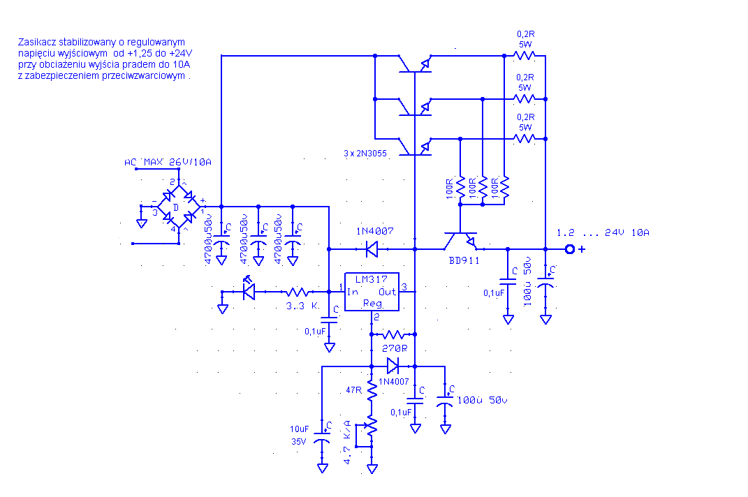 Dyskusja: Zasilacz na LM317 z tranzystorami BDX53 i BD249c dla ...