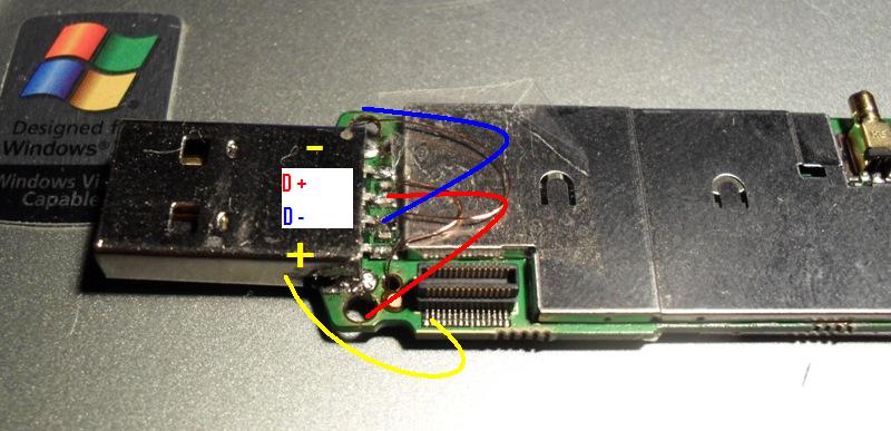Schemat modemu Huawei E122 - naprawa wyłamanego wtyku USB
