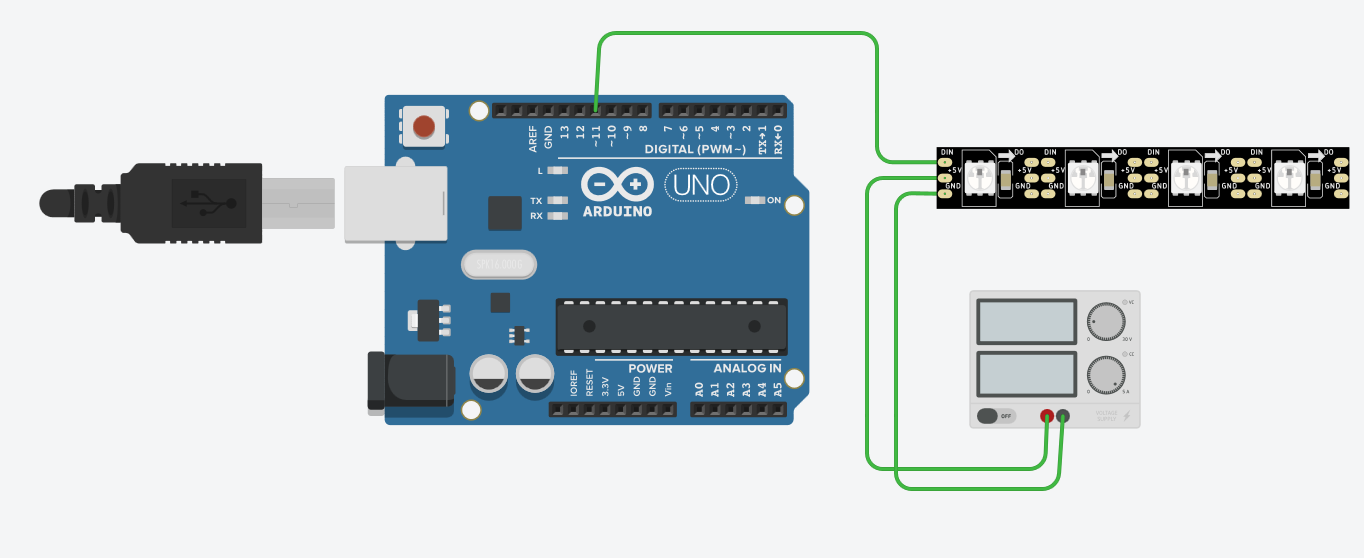 Arduino Nano i WS2812B - nieregularne świecenie LEDów