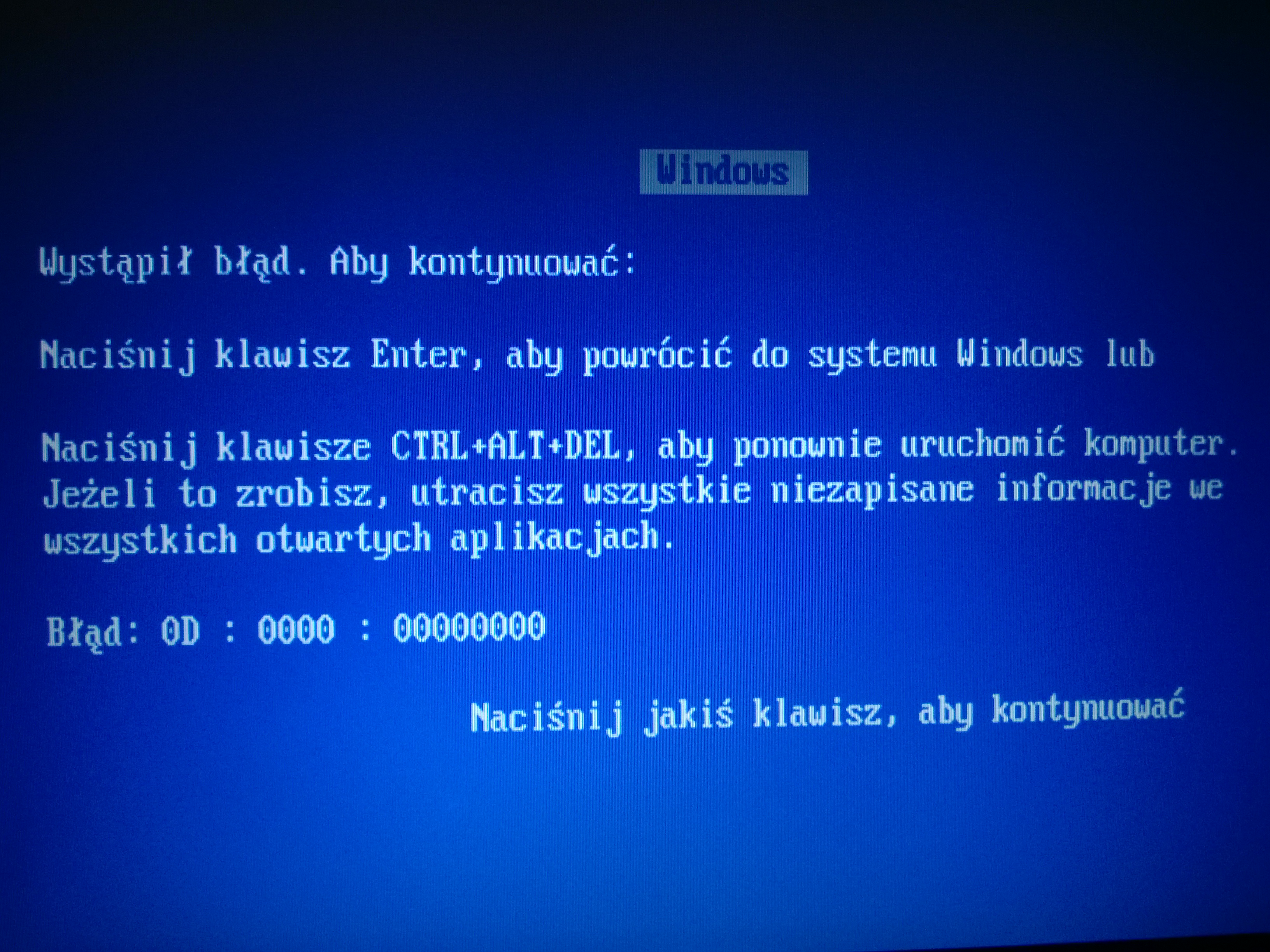 Compaq evo n160 - bluescreen przy wychodzeniu z aplikacji