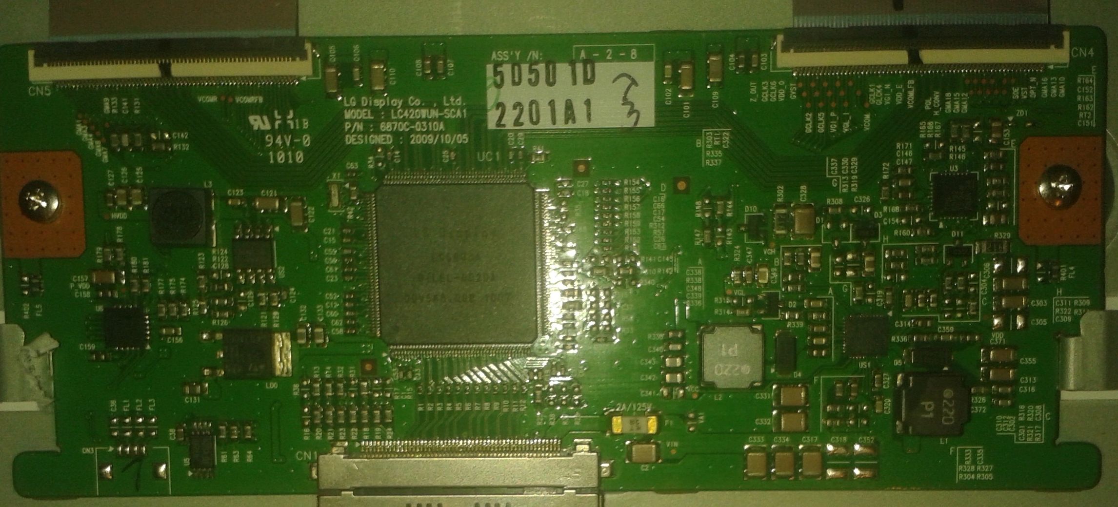 TV LG 37LH3000 - pionowy jaśniejszy pas po wymianie matrycy LC370WUN ...