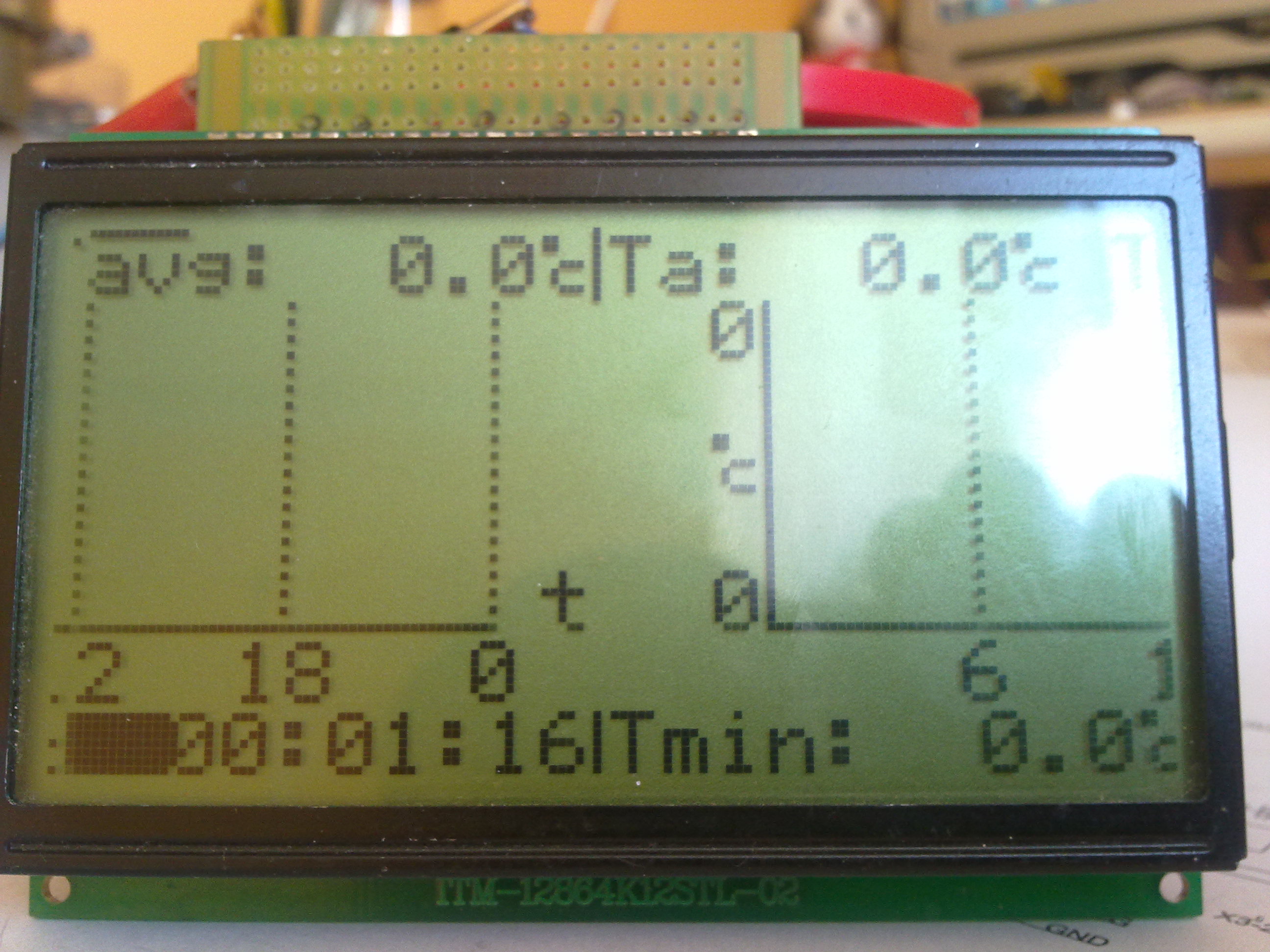 Dobowy rejestrator temperatury Atmega8 + LCD 128x64 - 2