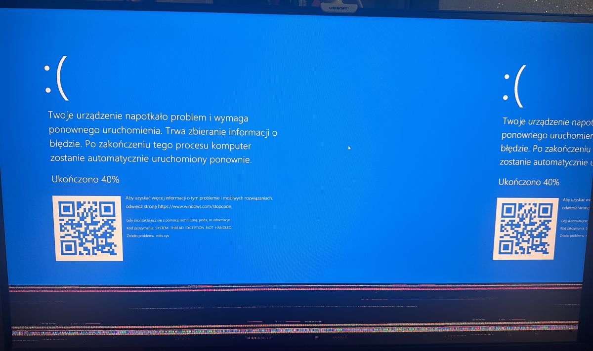 Blue screen podczas połączenia pulpitu zdalnego Windows 10