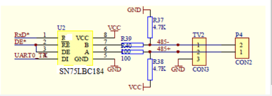 RS485 z wykorzystaniem układu MAX485 - A i B - czy podciągać do zasilania?