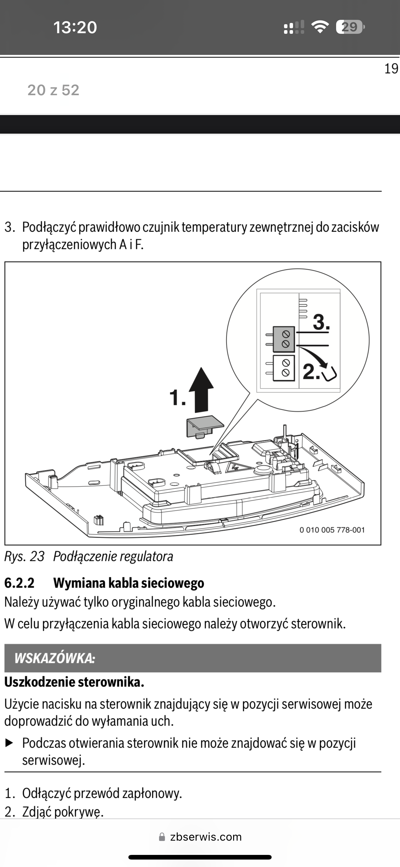 Podłączenie Salus 091FLRFv2 do pieca Junkers Cerapur - czy poprawne?