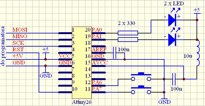 Dlaczego program na ATtiny26 nie działa jak na Atmega8?