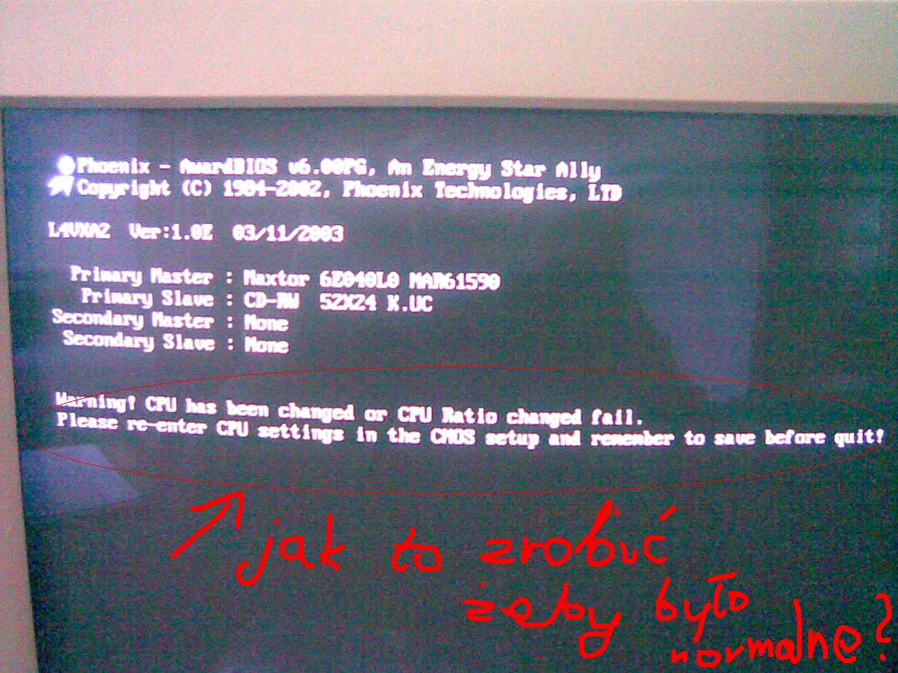 Komputer wymaga naciśnięcia F1 przy starcie - jak to naprawić?