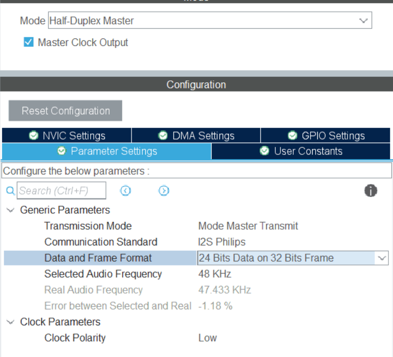 STM32 Nucleo-G491RE + PMOD I2S2 niepoprawny odczyt wartości dźwięku ...