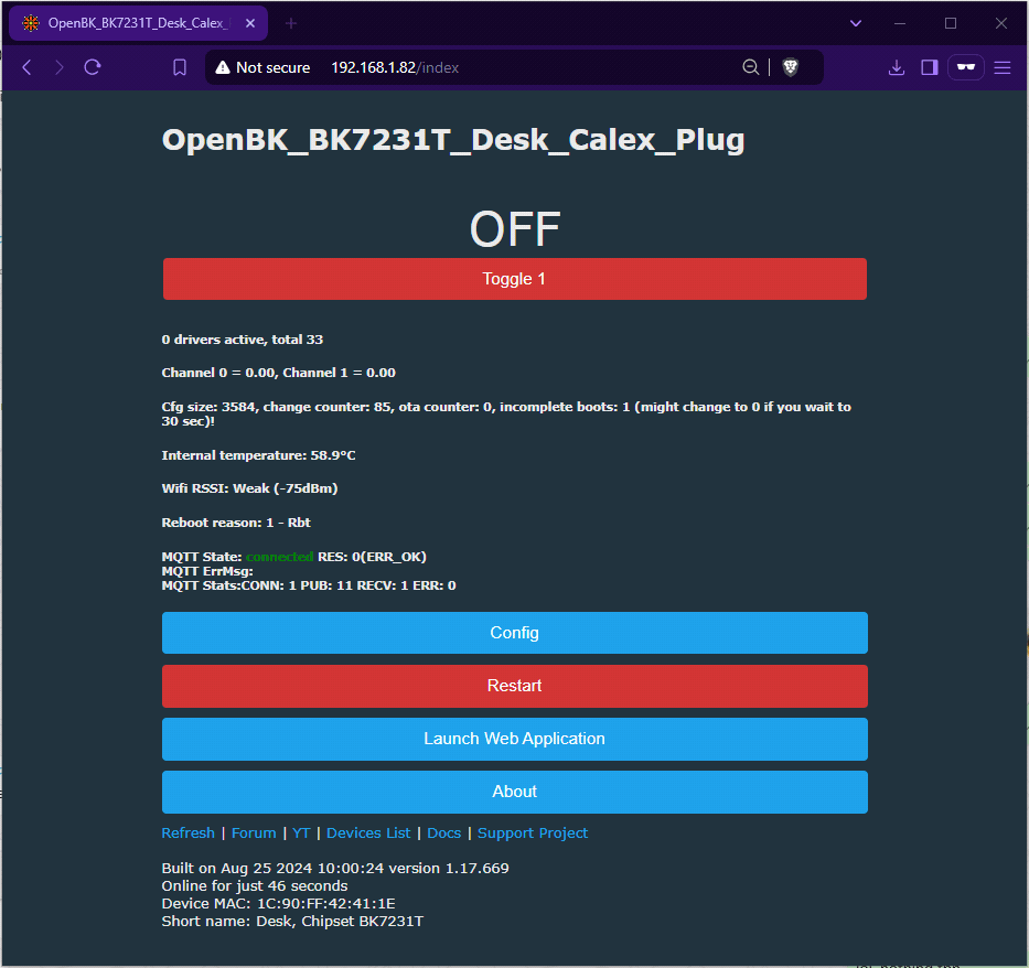 Adding Merkury mi-bw942-999w OpenBeken Tuya Cloud Cutter to Working Devices List