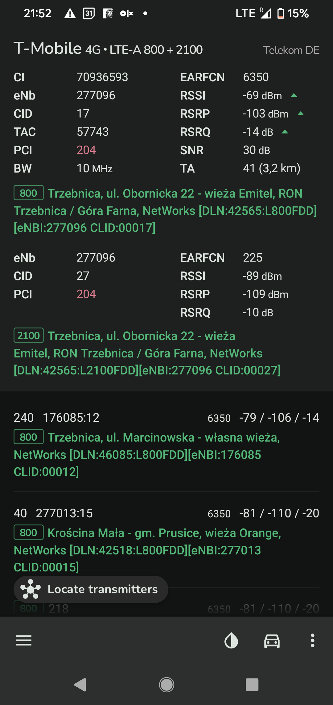 Wybór operatora LTE, anteny i routera dla lokalizacji 51.3576, 17.0547