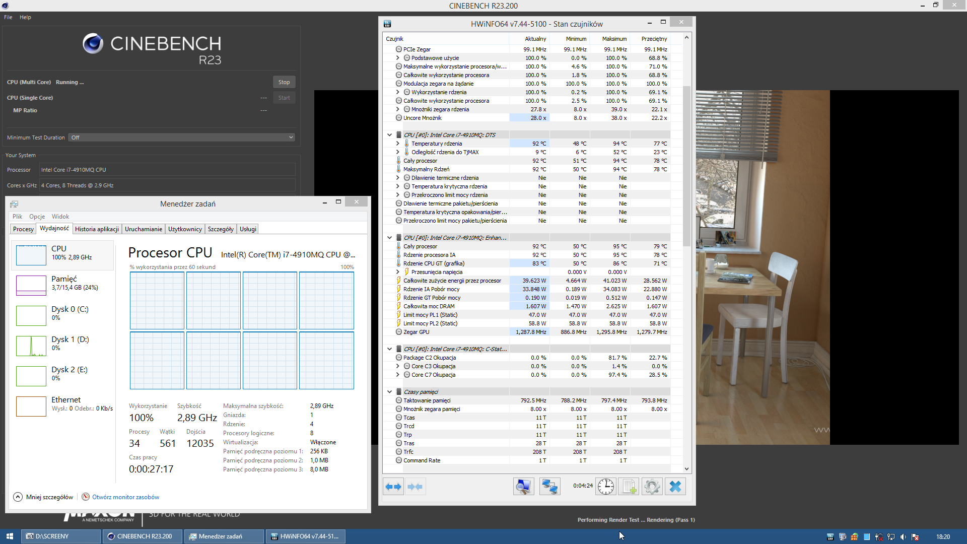 Obliczanie max TDP laptopa HP 640 G1 z uwzględnieniem wymiany procesora ...