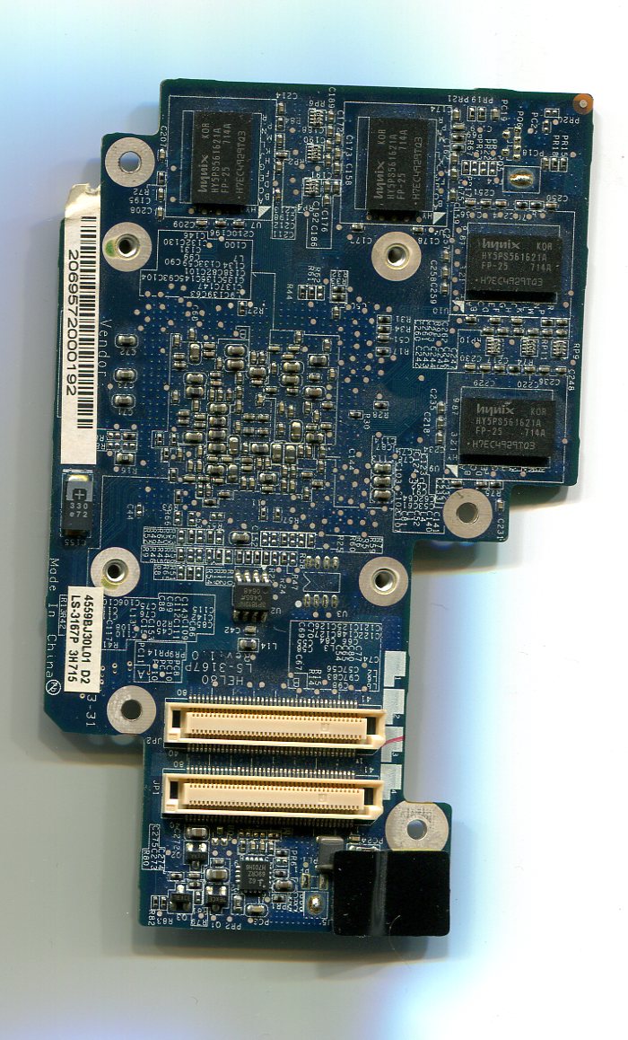 Compal HEL80 - matryca nie działa, zewnętrzyny monitor tak