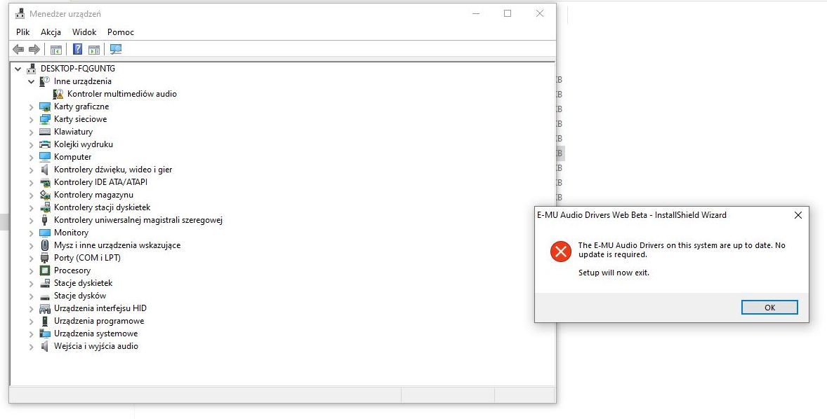 Driver Emu sound card - Jak odinstalować z Windows 10