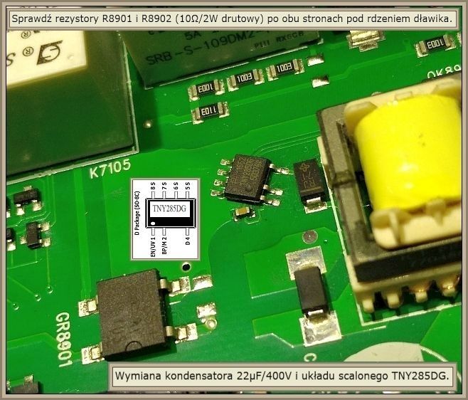 [Rozwiązano] Bosch WAN2026MPL/19 jak zidentyfikować spalony scalak w ...
