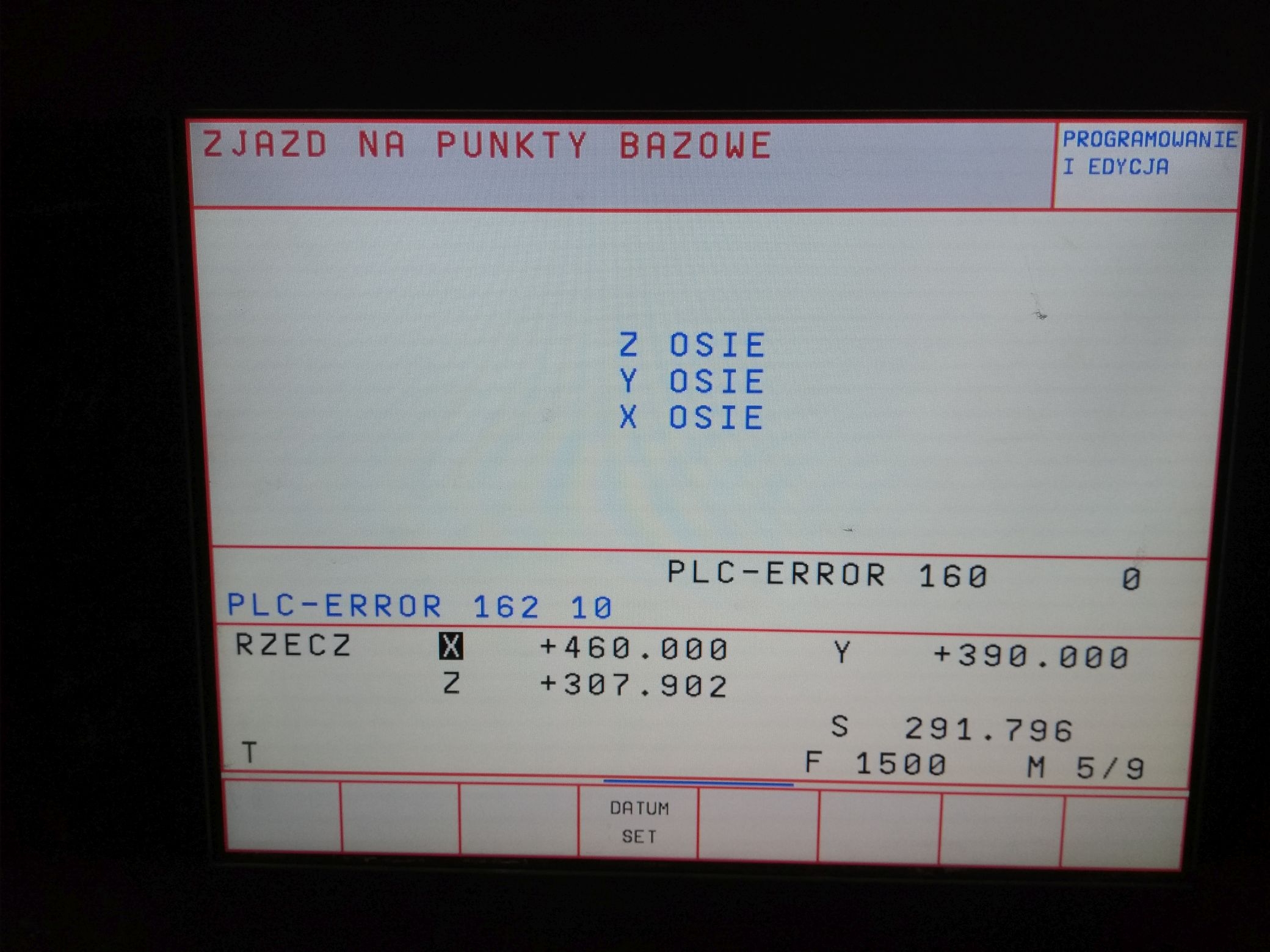 [Rozwiązano] Błędy PLC-Error 160 i 162 na Heidenhain TNC430 w frezarce Hermle C800V
