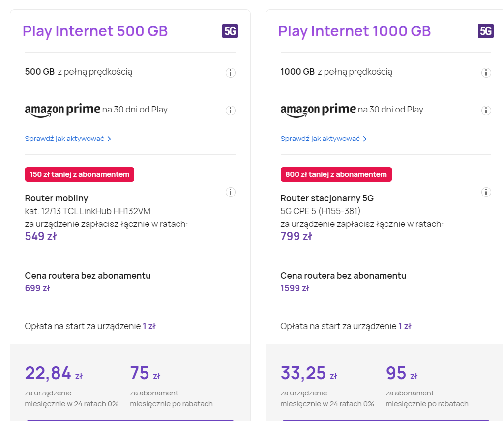 [Rozwiązano] Play Internet Bezprzewodowy - wybór pakietu i rutera ...