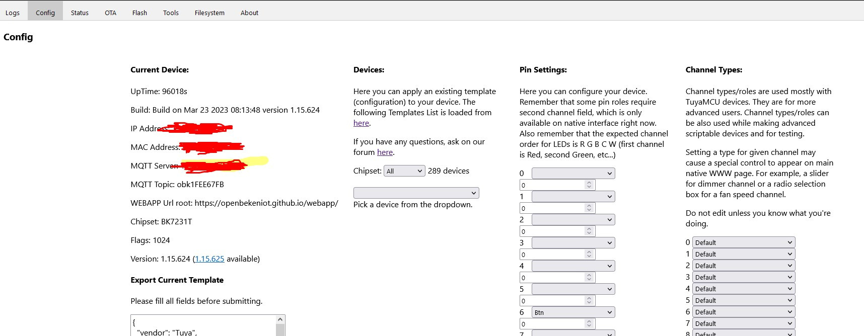 [OpenBeken] Pinout configuration for Lonsonho Tuya X801A-L switch 1 ...