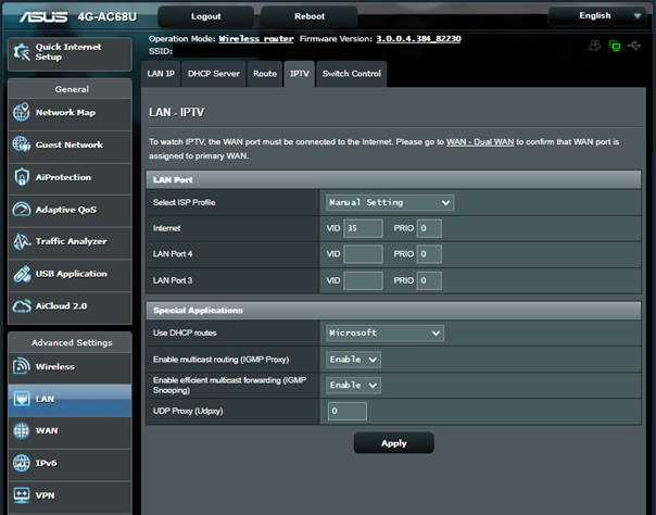 Router ASUS 4G-AC68U i światłowód PLAY 600/100Mb/s