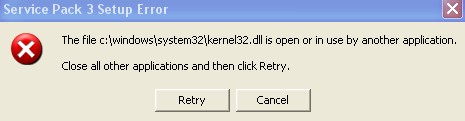 Błąd kernel32.dll przy instalacji Windows XP SP3 - jak rozwiązać?