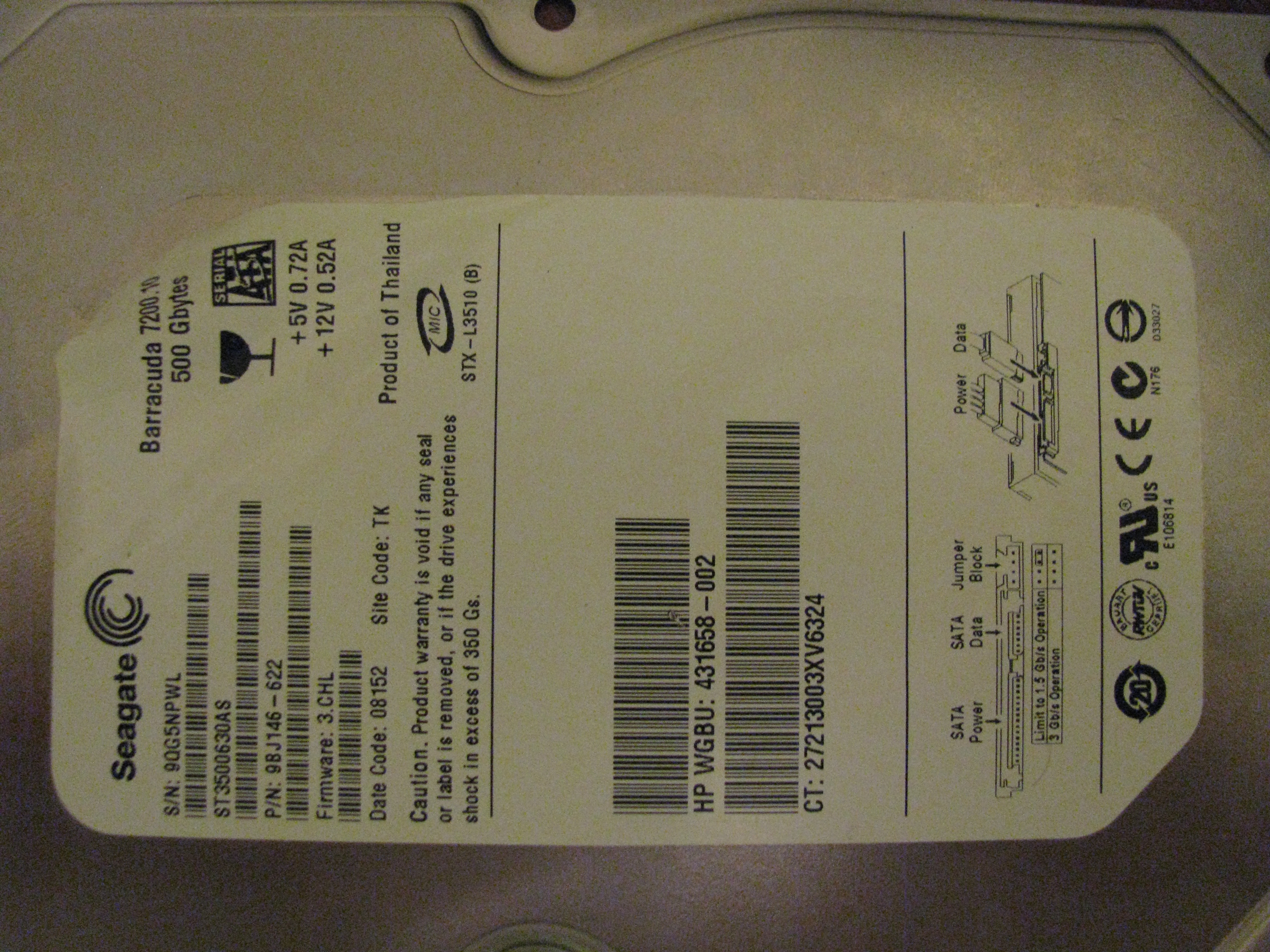 [Sprzedam] Elektronika dysku Seagate Barracuda ST3500630AS 500GB