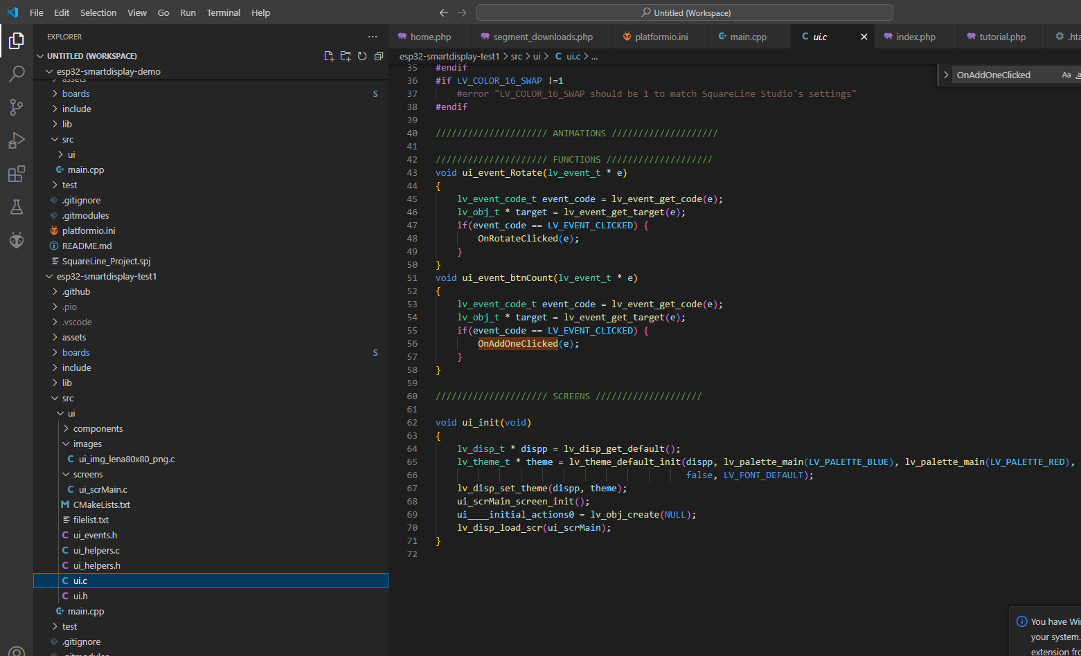 ESP32 i wyświetlacz dotykowy - część 5 - LVGL w SquareLine Studio