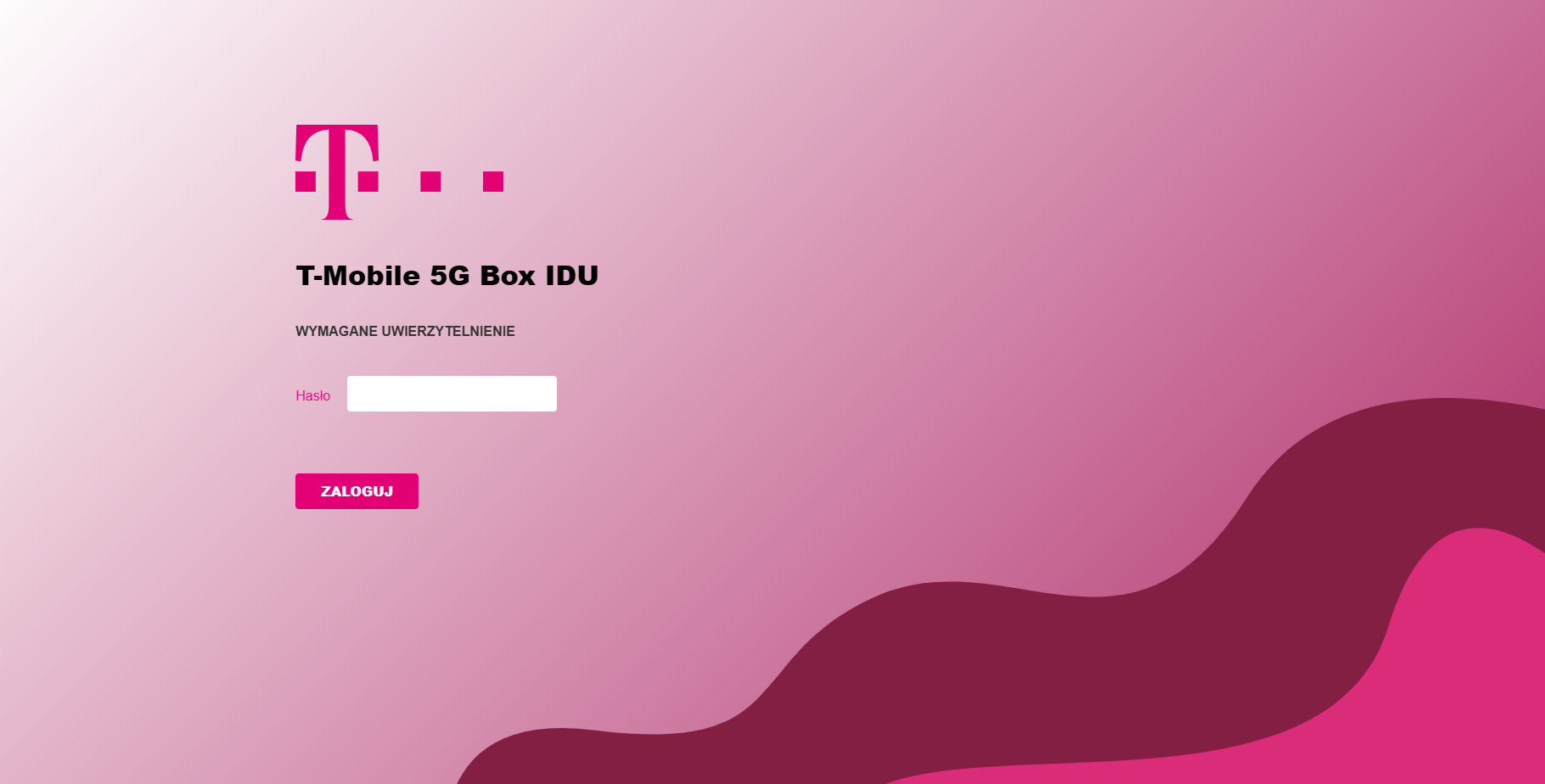 Router 5G T-Mobile z anteną zewnętrzną - problem z logowaniem do panelu administracyjnego