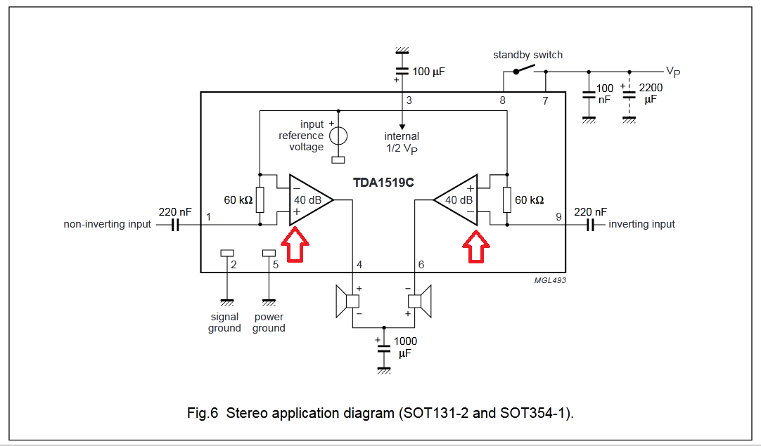 [Rozwiązano] Wzmacniacz TDA1519C - podłączenie głośników, schemat ...