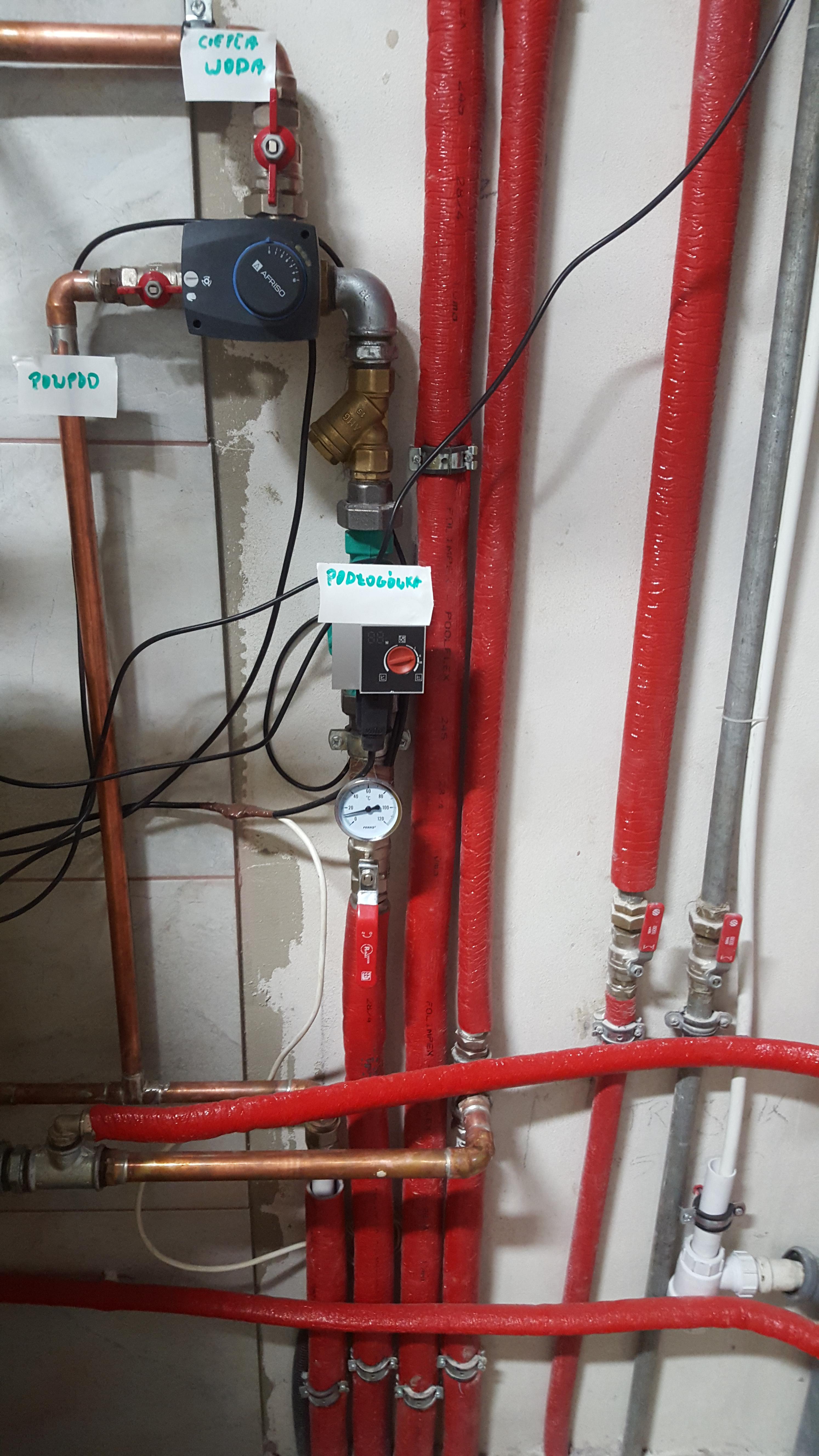 [Inne] schemat podłączenia ogrzewania centralnego z podlogowka