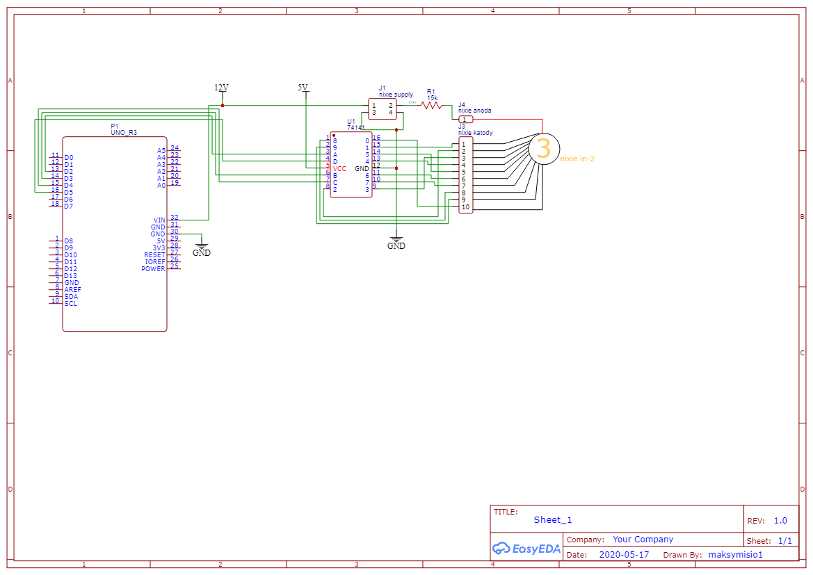 Jak uruchomić zegar Nixie IN-2 z chipem 74141 i Arduino Mega?