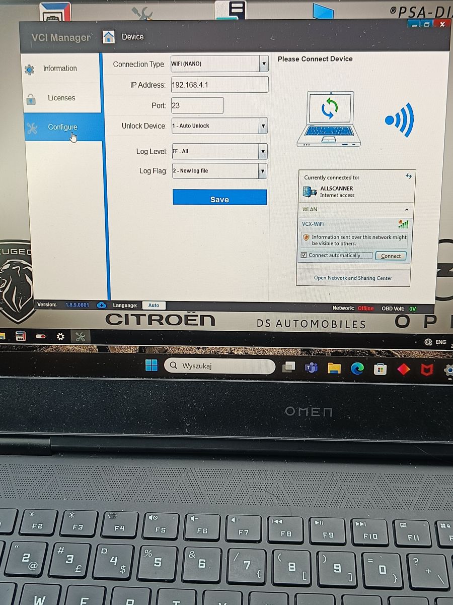Diagbox 9.85 na Windows 10 nie widzi VCI - instalacja i połączenie