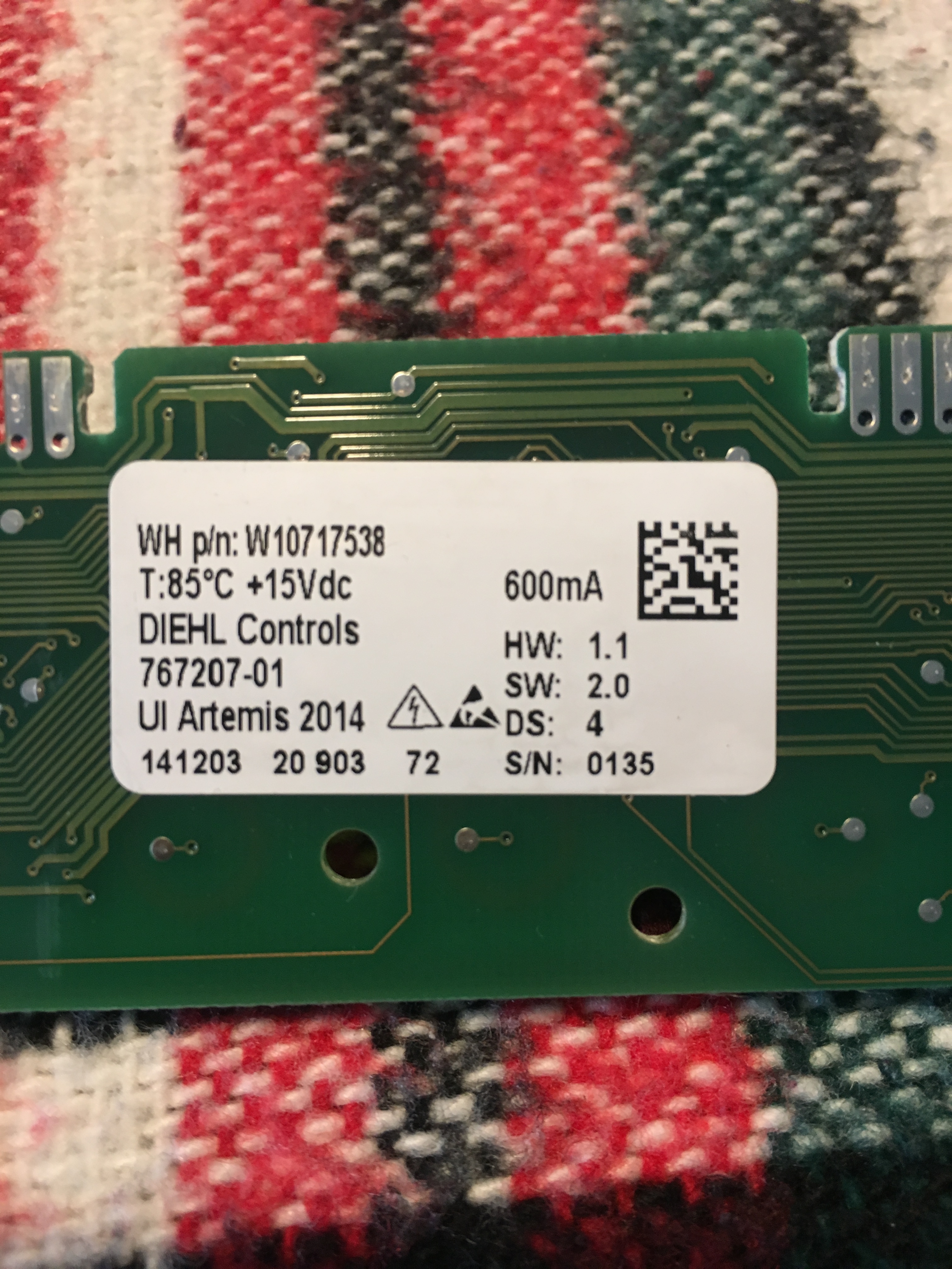 [Kupię] Moduł sterujący płyty indukcyjnej Whirlpool model HAH-7000BB-1A