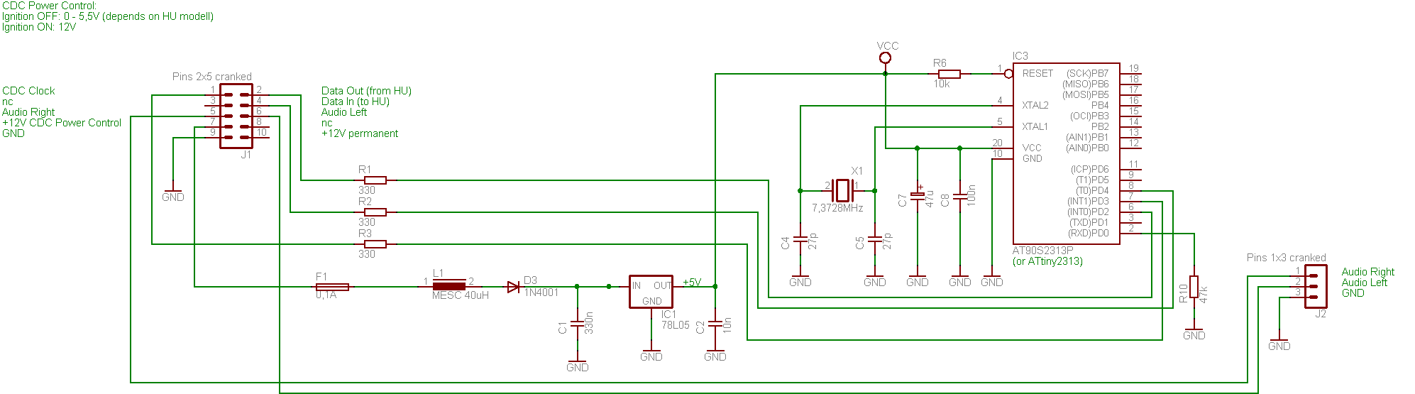 Emulator zmieniarki do VW RCD200 - jak zbudować i podłączyć AUX?