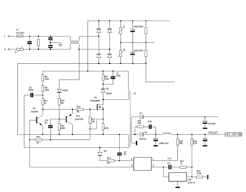 Codegen model:250X ATX2.03 (P4) wartość rezystora R16 na układzie SG6105G