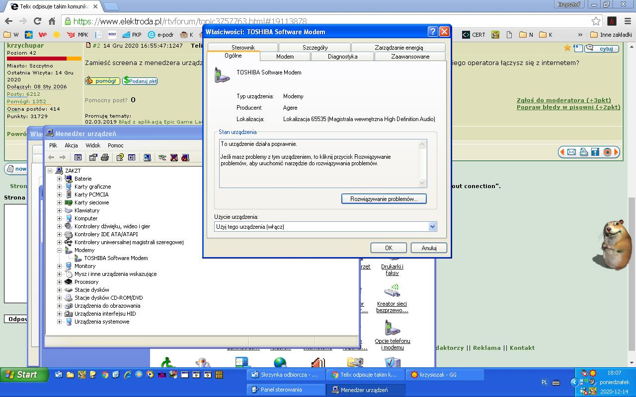 [Rozwiązano] Telix odpisuje takim komunikatem: "time elapsed without ...
