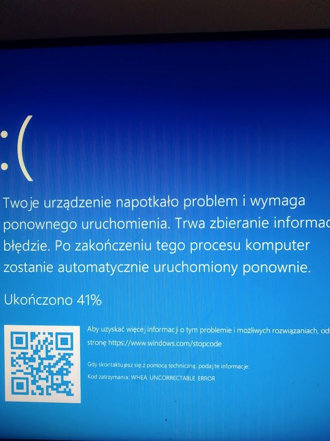 Blue screen windowsa - Zapętlony blue screen oraz niemożliwość ...