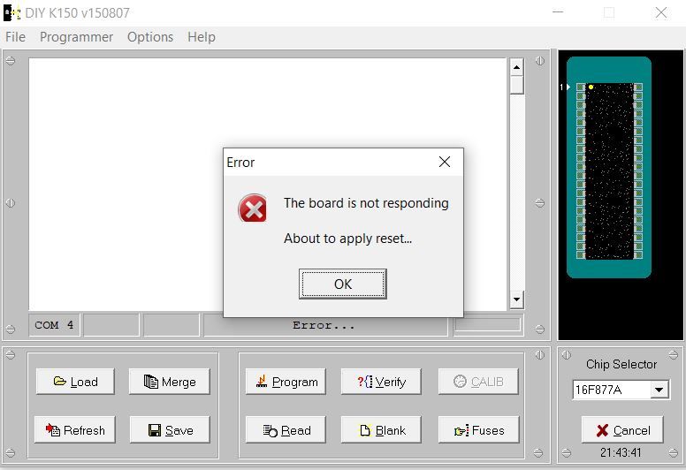 Programator PIC K150: Jak poprawnie odczytać wsad z MCU PIC18F877A na ...