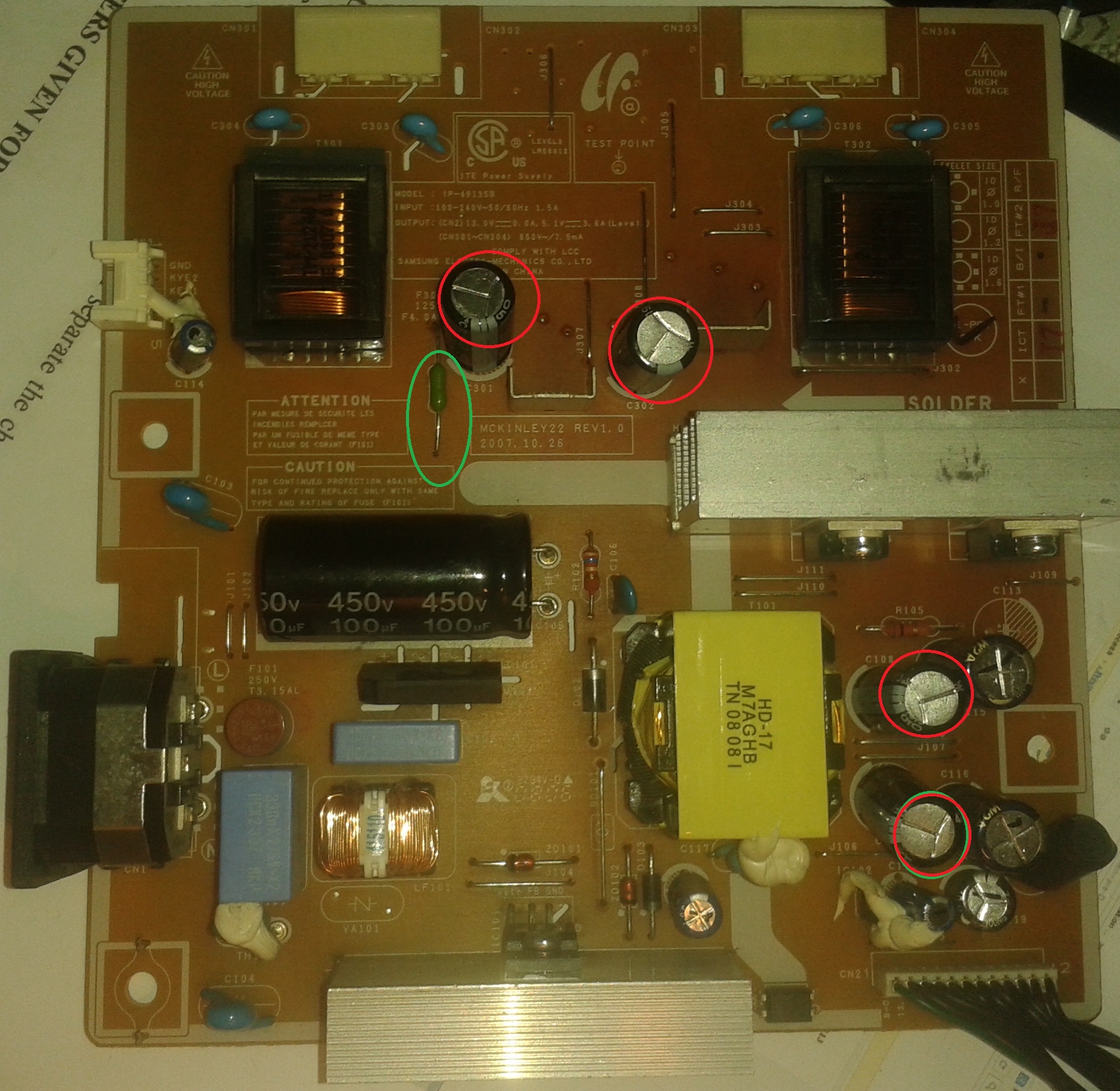 Samsung Syncmaster 2253bw - Podświetlenie nie załącza się