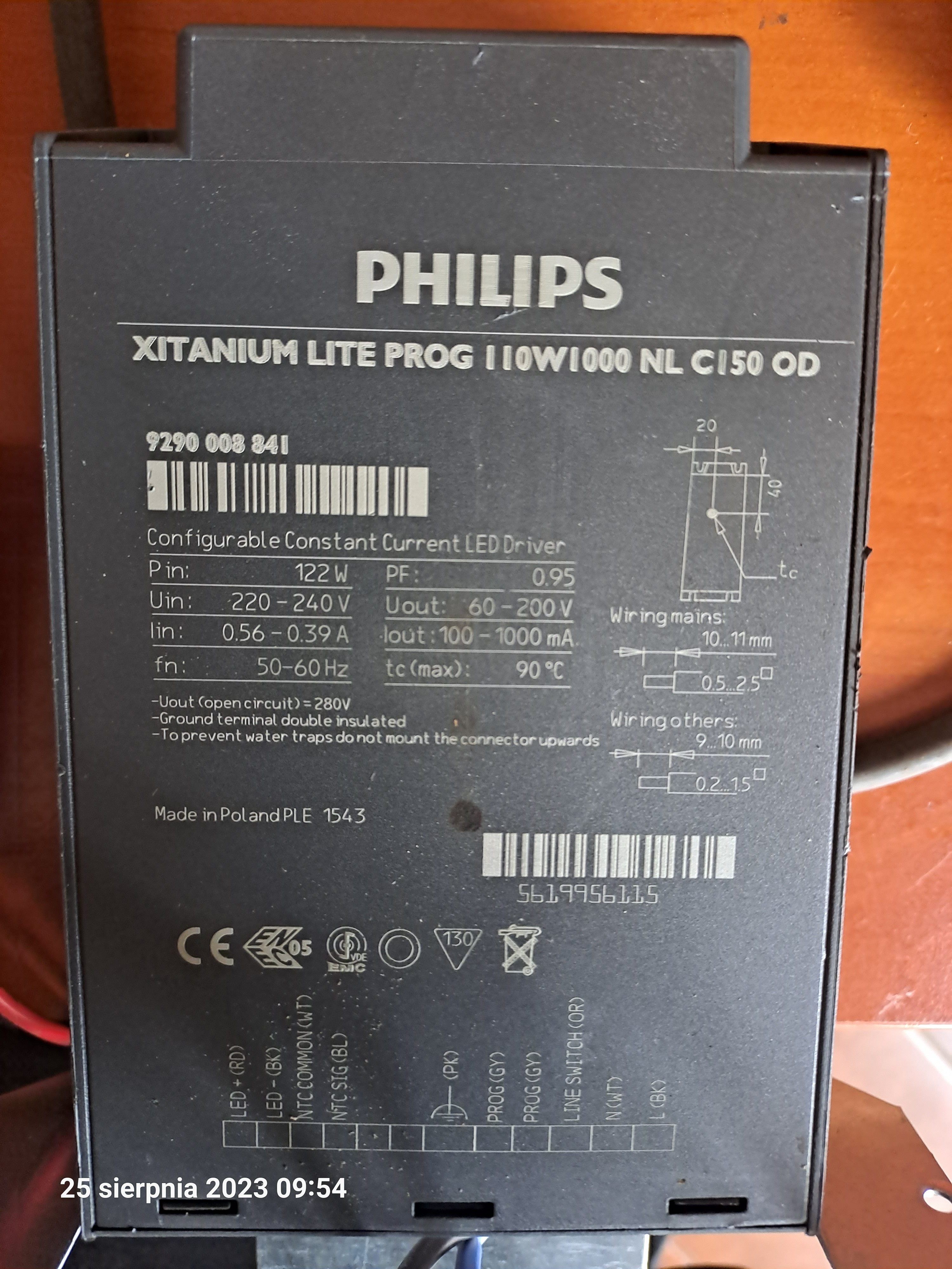 Philips Xitanium LED Driver - czy da się uruchomić bez programowania