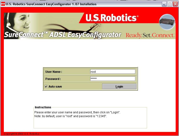 Jak skonfigurować U.S. Robotics 9003 dla Neostrady 1Mb?