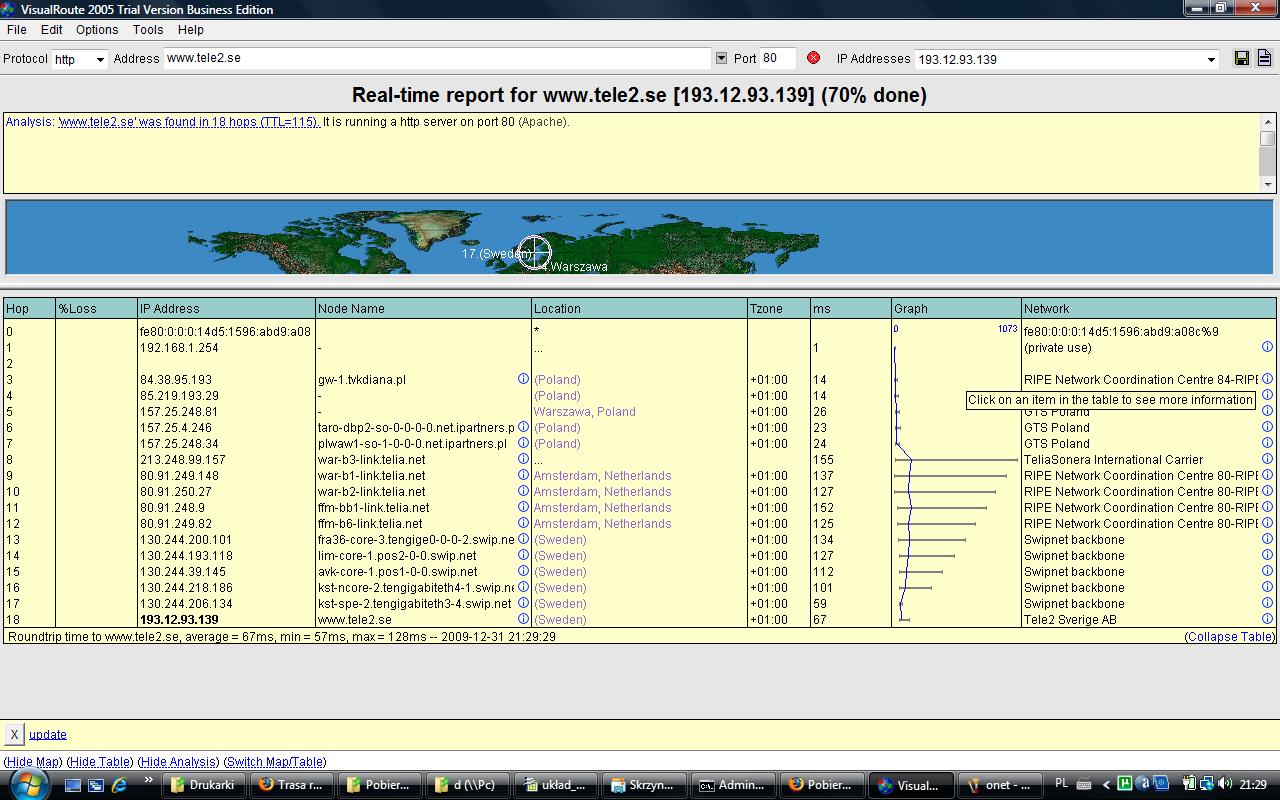 Jak przeprowadzić test trasy routingu dla polskich operatorów internetu?
